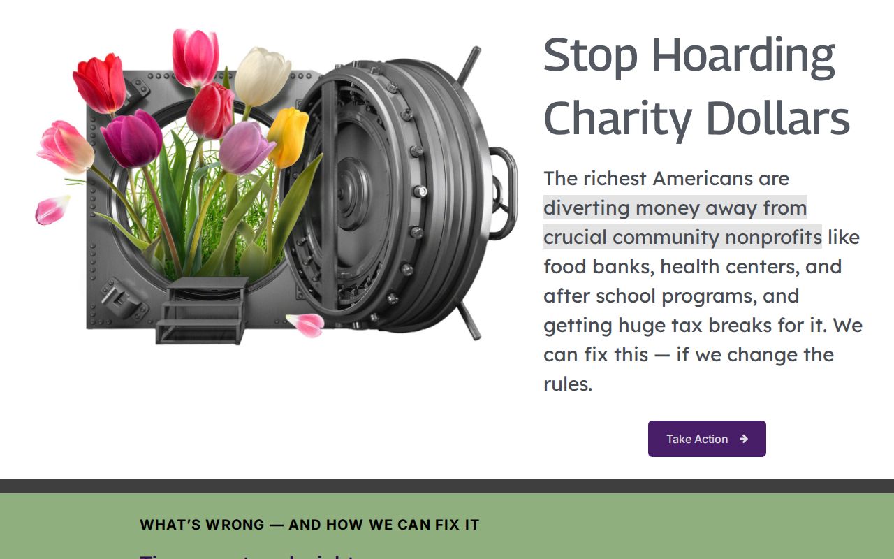 Stop Hoarding Charity Dollars